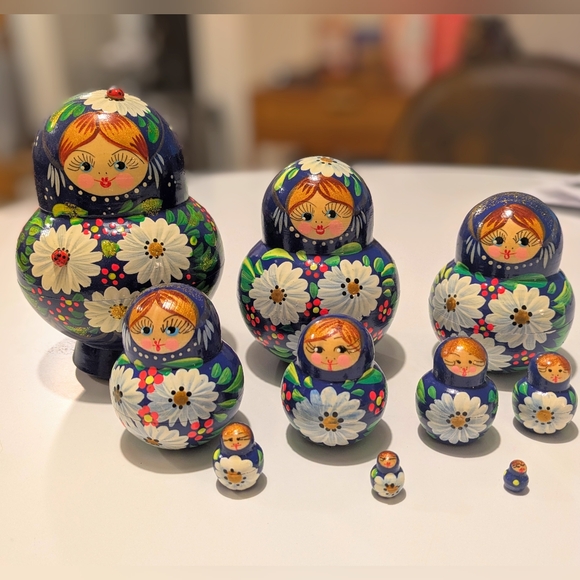 Art | Colorful Russian Nesting Dolls Set | Poshmark